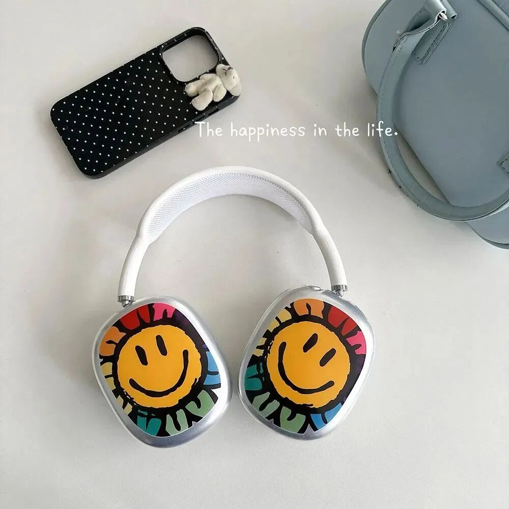 Чехол с AirPods Max рисунком милый мягкий защитный чехол для наушников AirPods Max