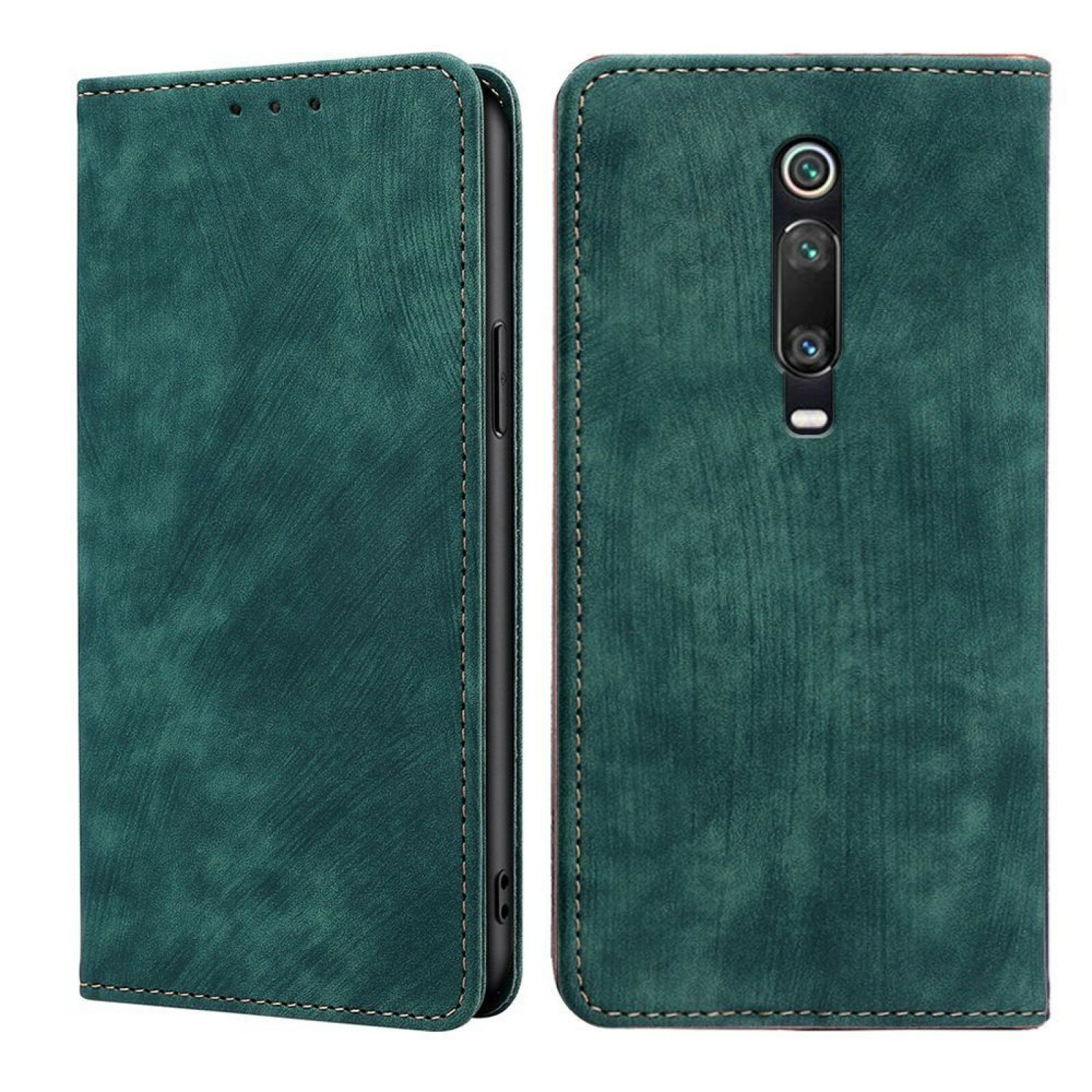 Чехол-книжка MyPads для Xiaomi Redmi K20/K20 Pro и Mi 9T/9T Pro с мягкой текстурой, зеленый