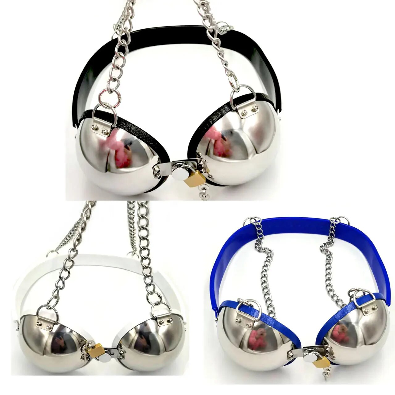 Женский регулируемый бюстгальтер из нержавеющей стали с замком, связывающий White 90 to 110cm