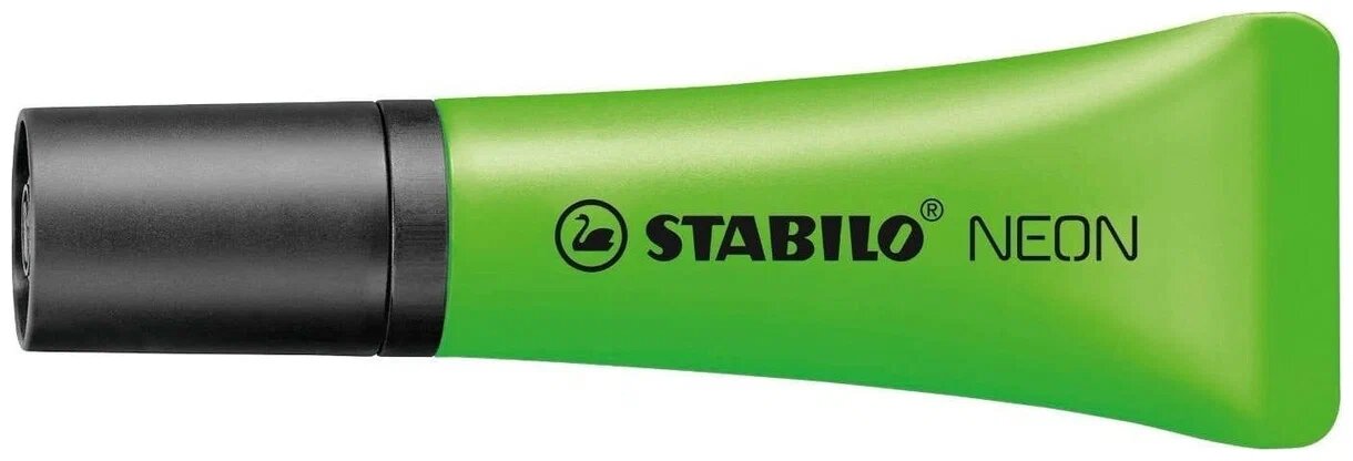 Текстовыделитель STABILO NEON, зеленый, скошенная форма, быстрое высыхание