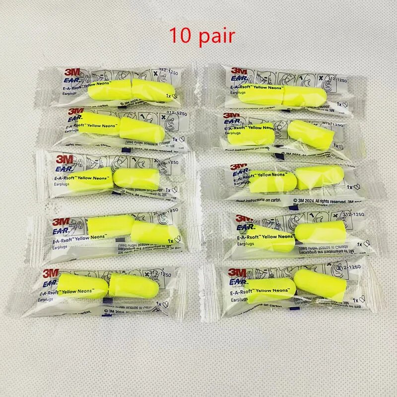 Шумозащитные вкладыши 3M 312-1250 Светло-желтый, 10pair