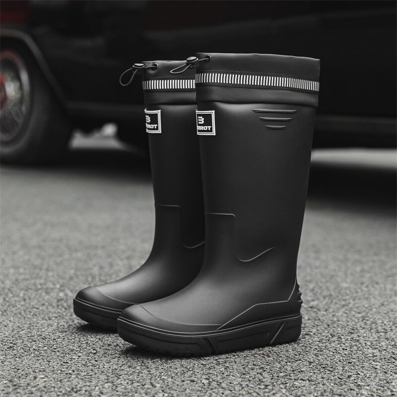 Мужские высокие резиновые сапоги, резиновые сапоги средней высоты, на мягкой нескользящей подошве, водонепроницаемые сапоги, повседневная водонепроницаемая обувь для активного отдыха на толстой подошве. Размер обуви. EU:43
