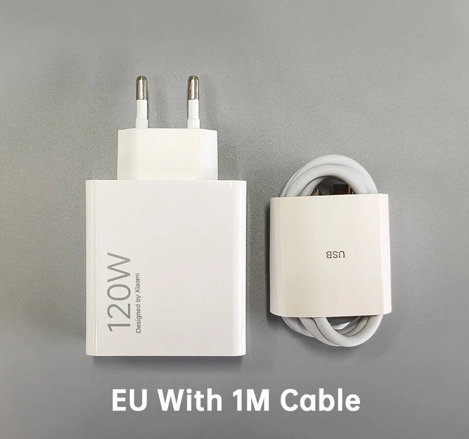 Оригинальное зарядное устройство XIAOMI 120W, адаптер для сверхбыстрой зарядки, турбо-зарядка для Xiao Mi Poco F7 Ultra, F4 GT, 14 Pro, 13T, 12T, Redmi Note 13 — фото 1