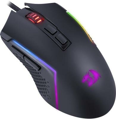 Redragon Проводная игровая мышь Trident Lite черная, RGB,7кн,8000dpi