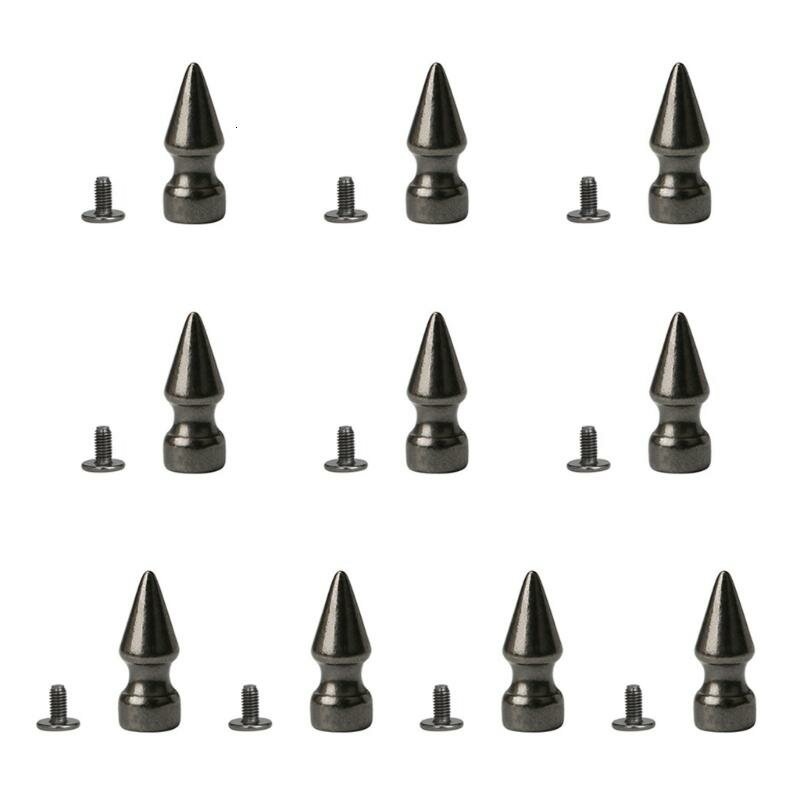 Бронзовые заклёпки для ремней и ошейников, пистолет черный - 22 толстых башни 10x25