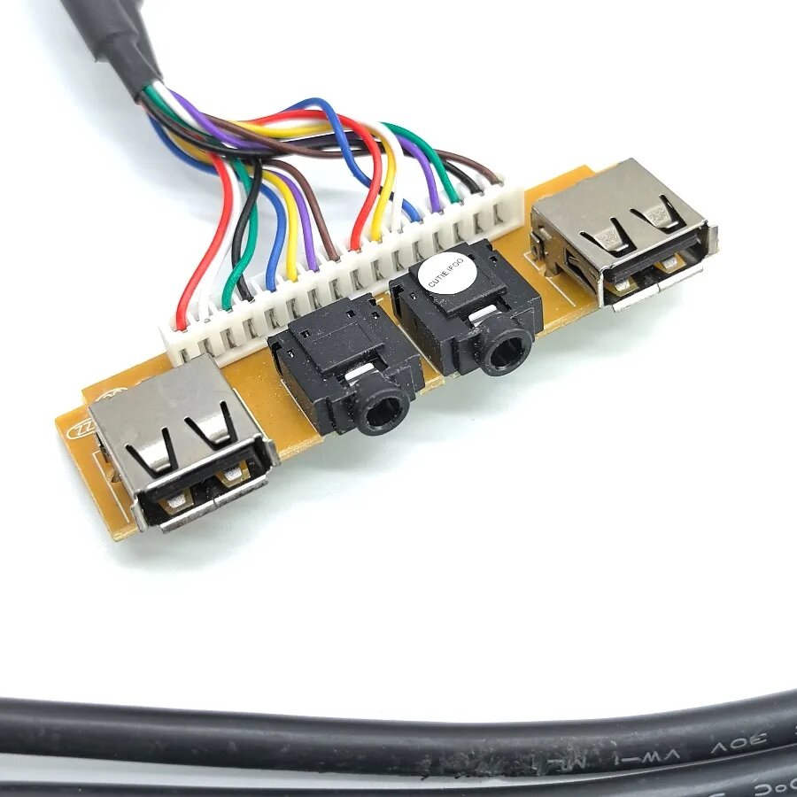 Шасси для настольного компьютера, передняя панель ввода/вывода, USB2.0, AC97/HD, аудио, микрофон, наушники, разъем 3,5 мм, кабель 65 см