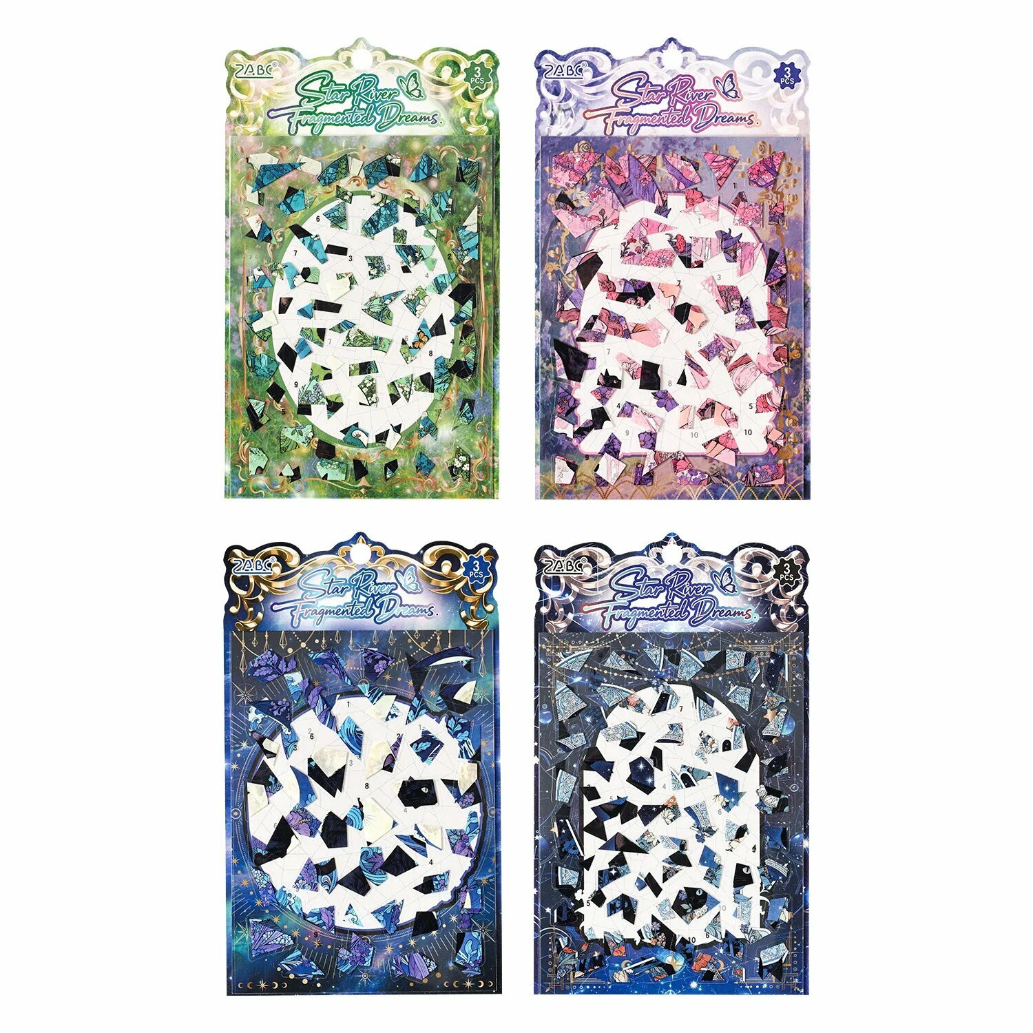 Набор стикеров JIANWU Starry Dream Series, цвет: set of 4