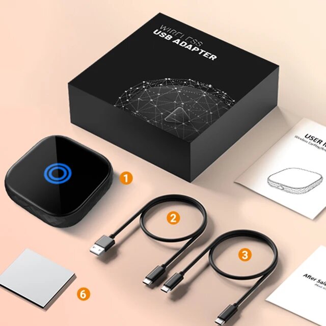 Новый беспроводной адаптер CarPlay 2-в-1 с USB-адаптером Android Auto, быстрое подключение, подключи и работай, подходит для автомобилей с проводным CarPlay.