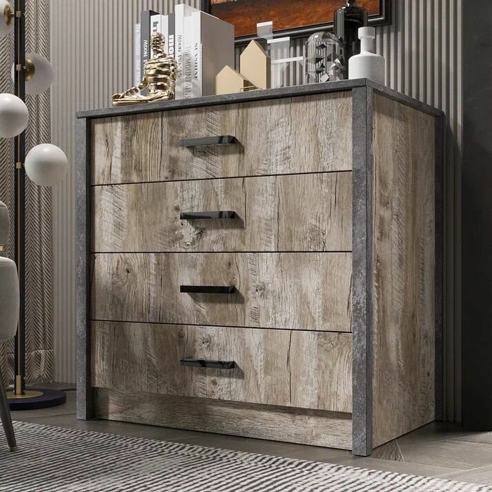 Прихожая Амели Комод (Дуб Юкон, Бетон темный)