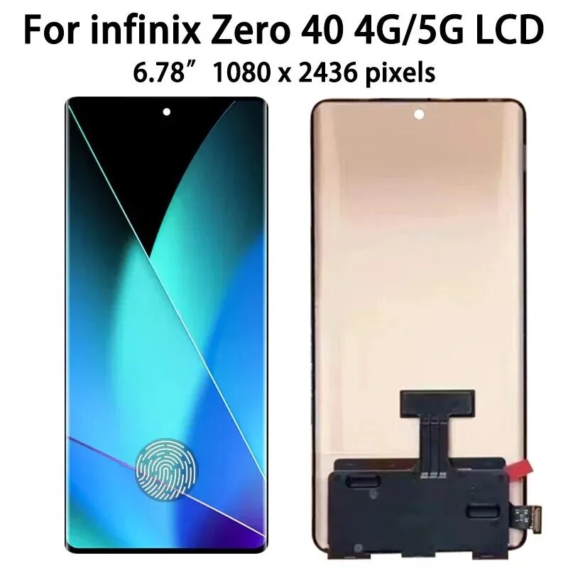 6.78 дюймов AMOLED для Infinix Zero 40 4G, Infinix Zero 40 5G, X6861, X6860, LCD дисплей, сенсорный экран, панель диджитайзера, комплектующие