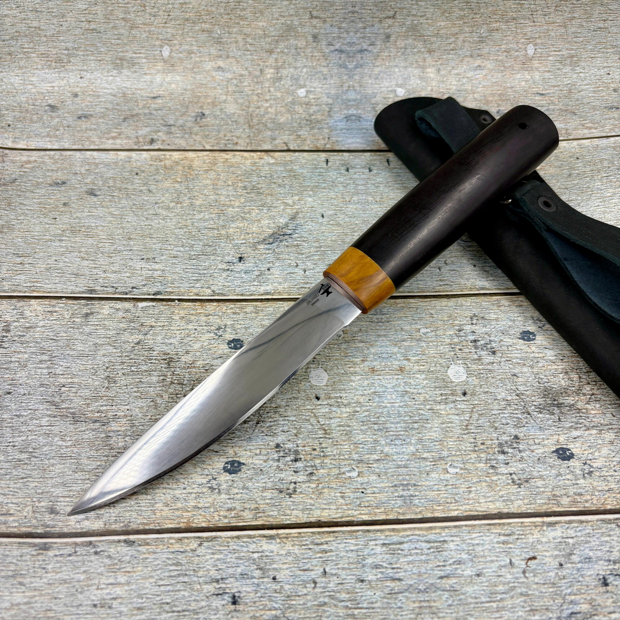 Нож Якут 110Х18МШД Черный граб