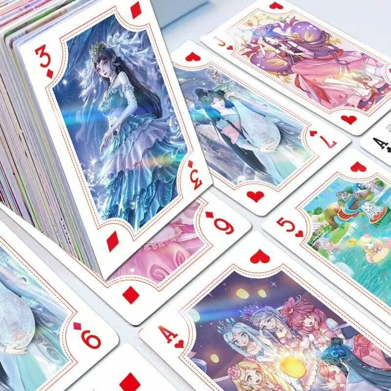 Карты игральные для покера, пластиковые, 54 шт, настольные игры, плотные, в поездке, с друзьями, в компании