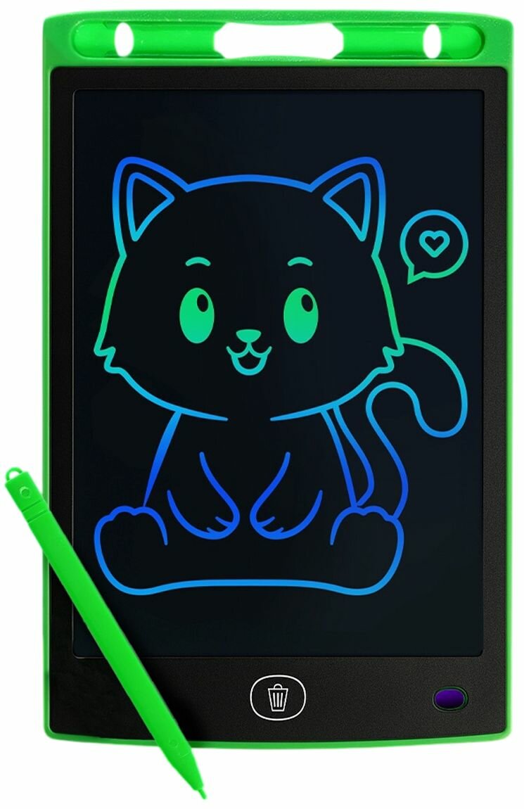 Детский графический планшет, развивающий цветной планшет со стилусом, обучающая панель для рисования с LED-экраном, интерактивная игрушка для детского творчества, диагональ 8.5'