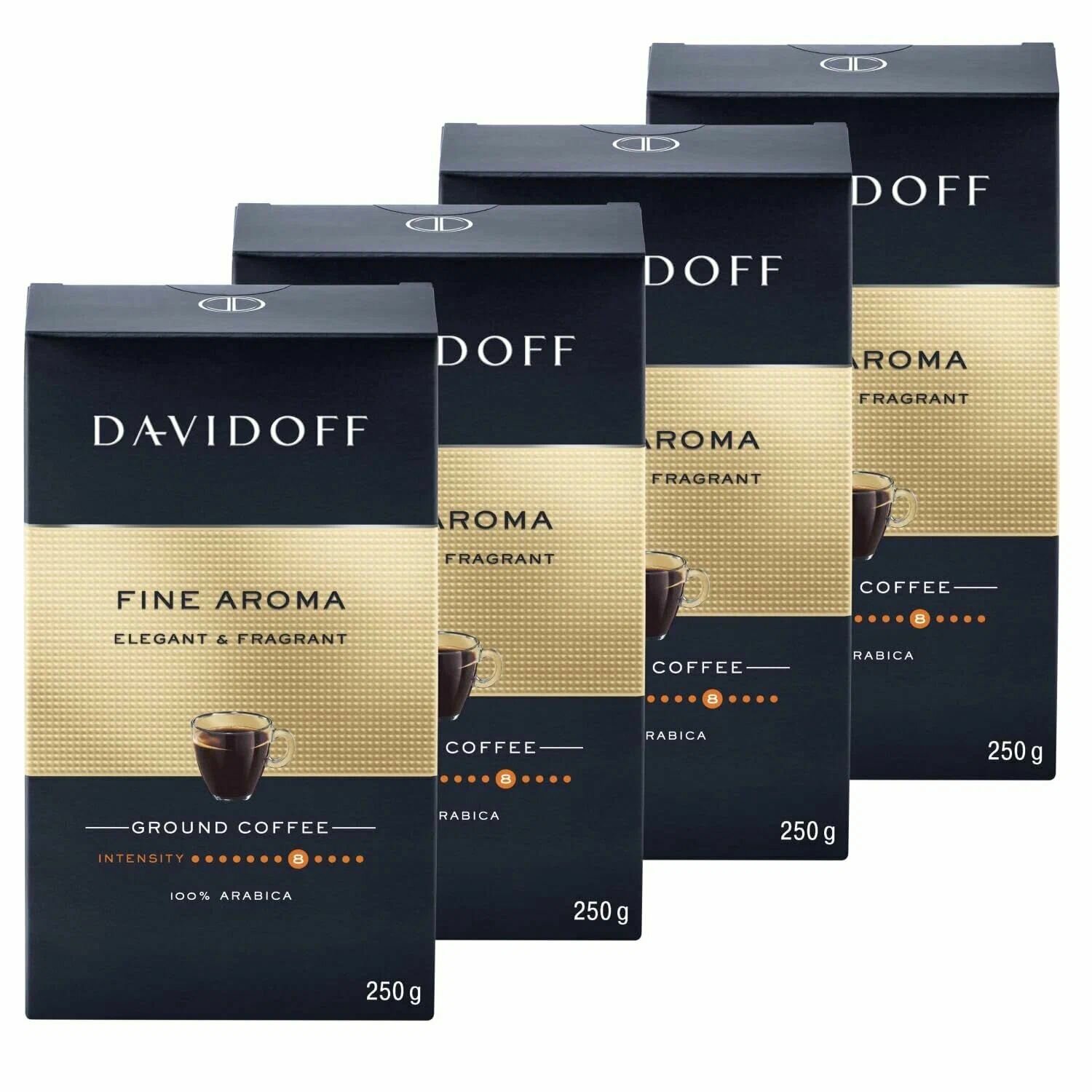 Кофе молотый DAVIDOFF Fine Aroma 100% арабика (Германия) 250 гр. х 4 шт.
