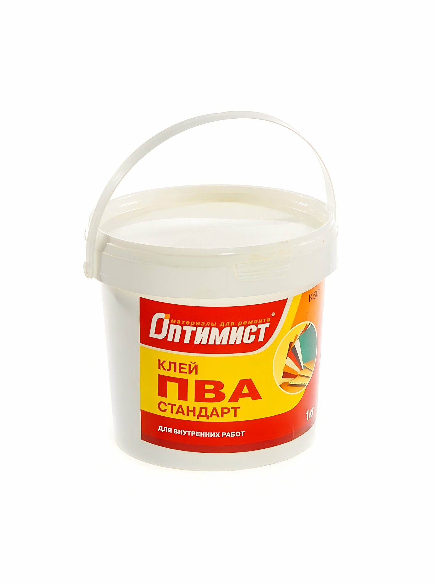 Клей ПВА Оптимист K501, 1 кг, морозостойкий, для дерева и бумаги