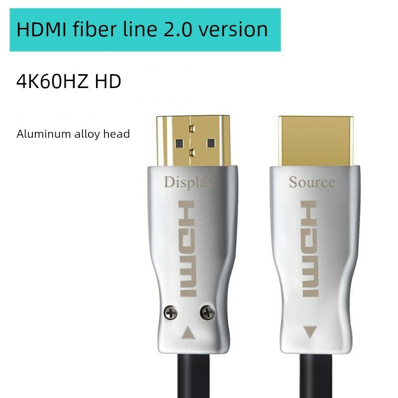 Оптоволоконный кабель HDMI версии 2.0, кабель высокой четкости 4k15 20 25 30 35 40 50 60 70 80 100m Черный HDMI-кабель