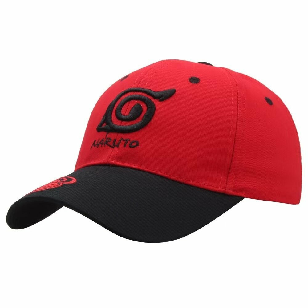 Бейсболка Bandai Naruto для детей, 55-60cm (Adjustable), Наруто, чёрный и красный