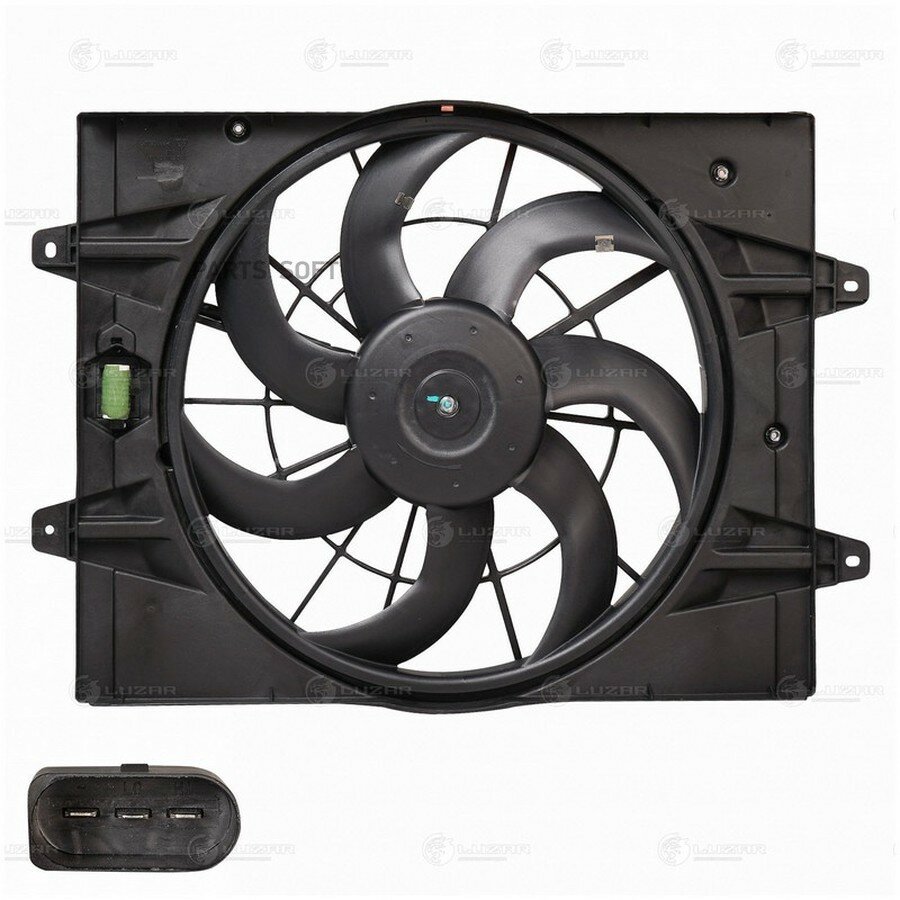 Э/вентилятор охл. для а/м Chery Tiggo 4 (17-)/Tiggo 7 Pro (20-) (с кожухом) (LFK 3017) LUZAR LFK3017 | цена за 1 шт