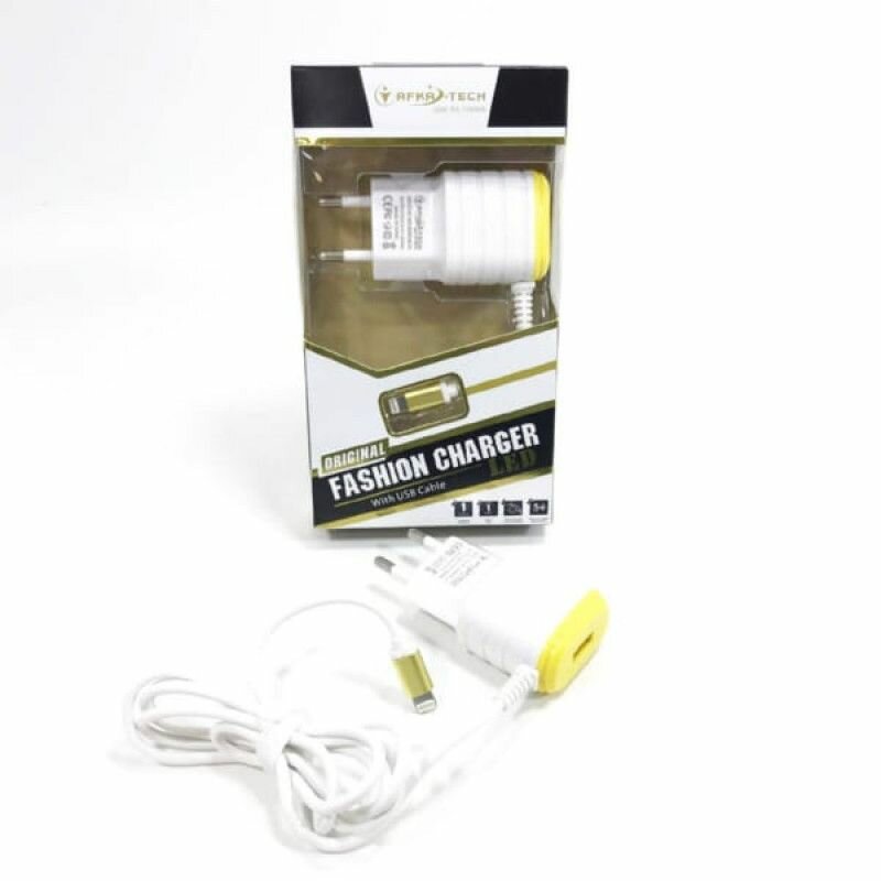 СЗУ Lightning + USB Afka-Tech AF1008/1012 *1,2м, 5V, 1,5A. Сетевое зарядное устройство Lightning + выход USB, длина кабеля 1,2м