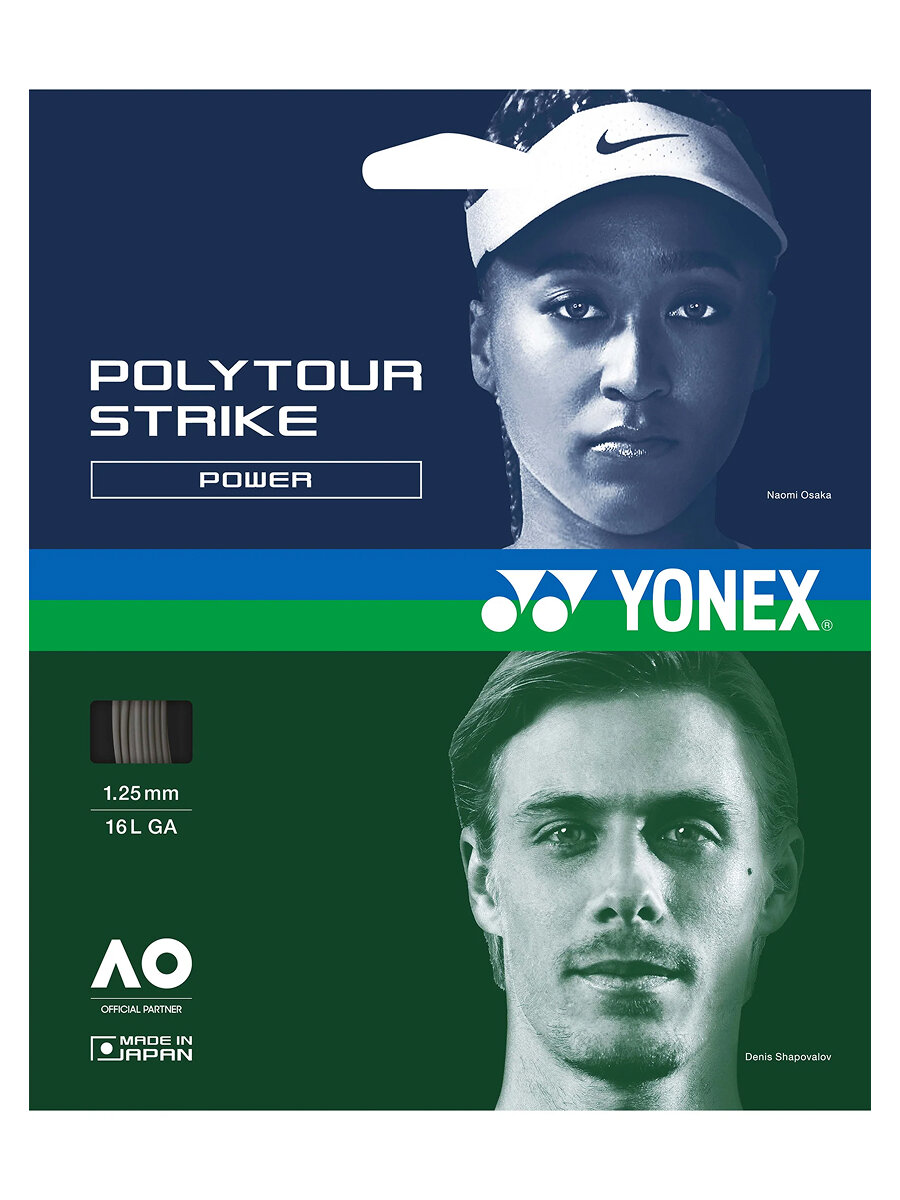Струна для тенниса Yonex 12m PolyTour Strike, Gray, 1.25 моноволокно