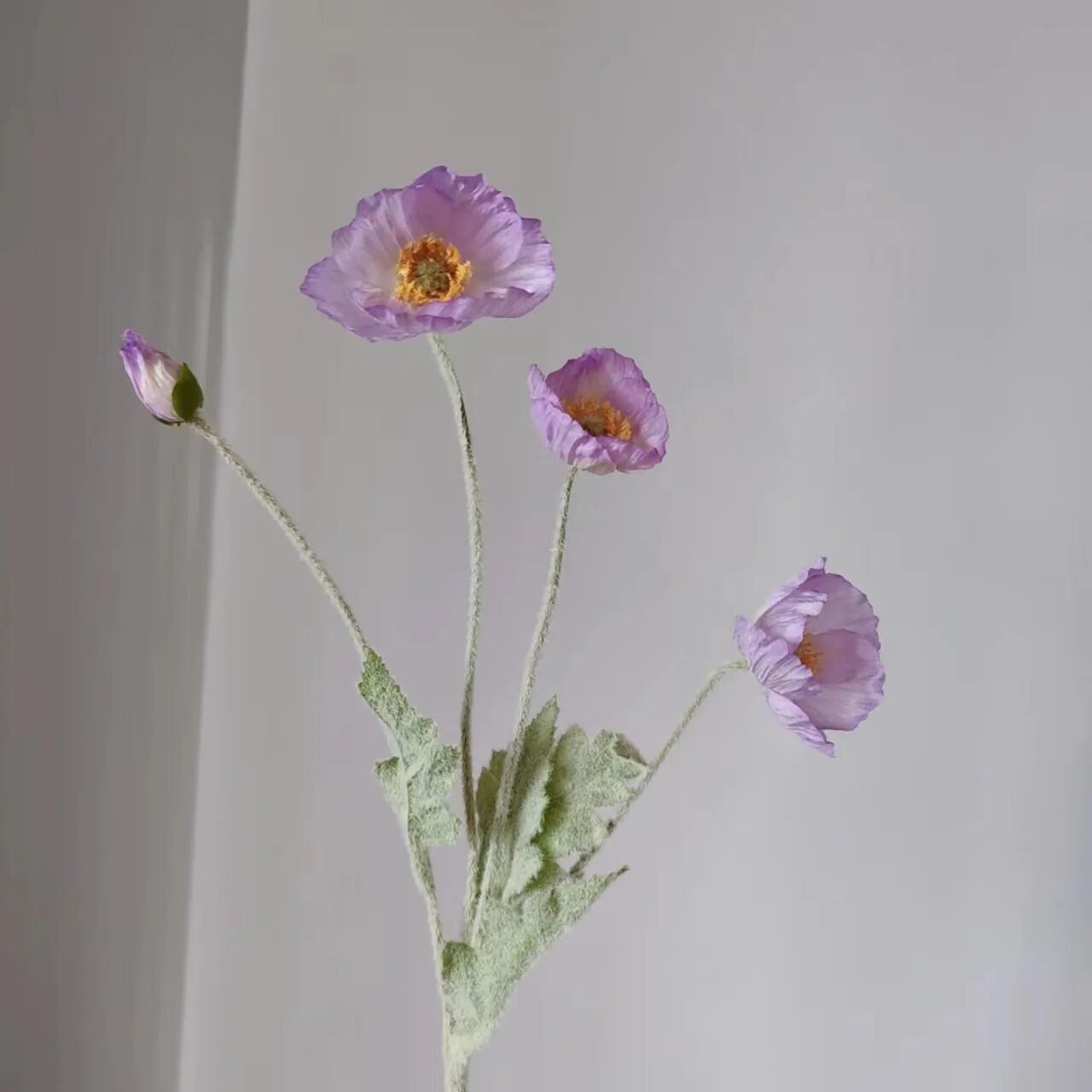 Искусственный букет маков Light Purple 56 см