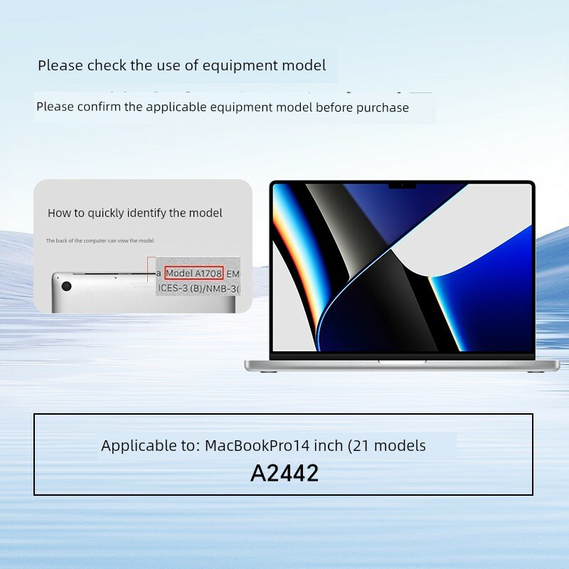 Защитная пленка для MacBook Pro 14 дюймов 2021 года с AR-покрытием - Антиотражающая, полная защита, статическое