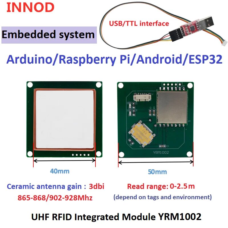 Модуль RFID YRM1002 UHF, 865-928MHz, 3dBi