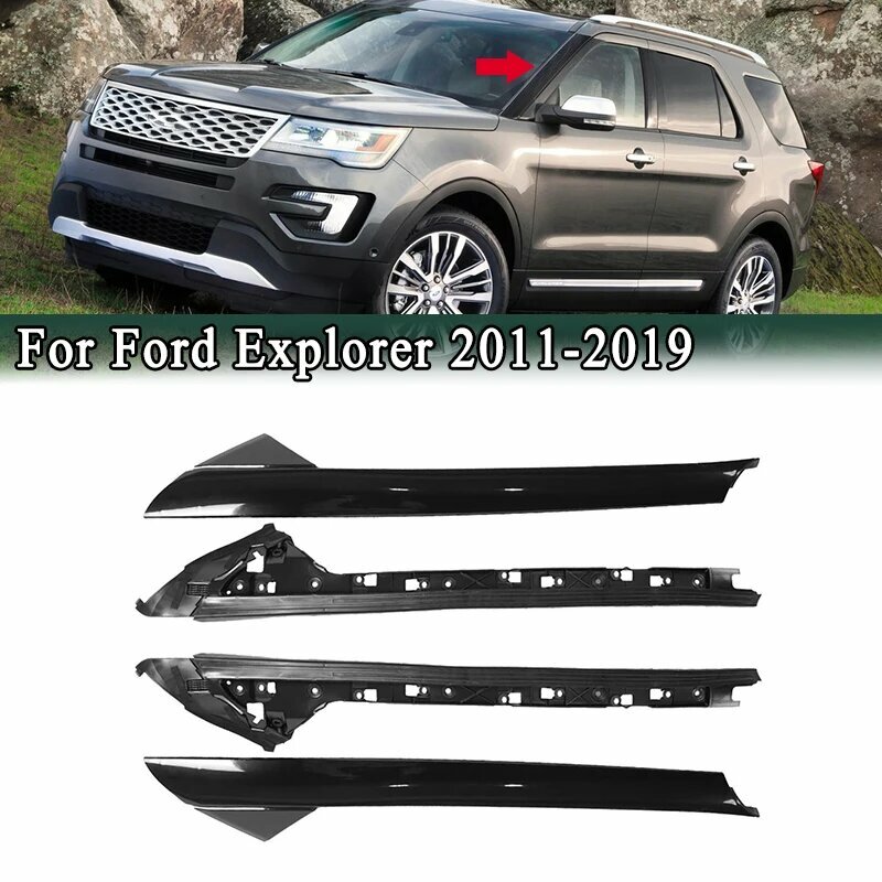 Для Ford Explorer 2011-2019 лобовое стекло внешняя внутренняя отделка левая и правая стойка черная молдинговая панель BB5Z-7803136-AB BB5Z-7803137-AA