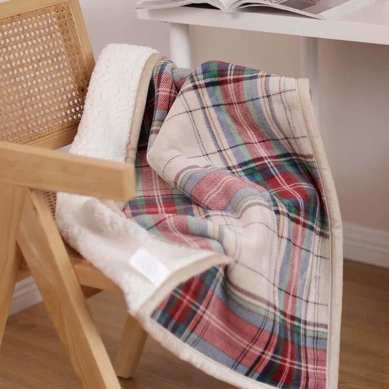 Весенне-осенний плед-накидка, офисная накидка, плед из овечьей шерсти, женский плед для кондиционера, студенческий плед