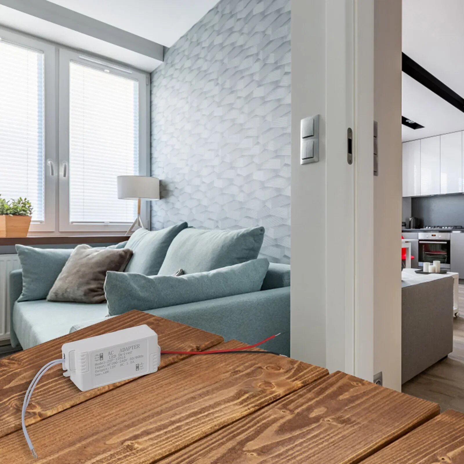 Трансформатор VIBRATITE для светодиодной ленты 18Вт 220-240В AC/DC 12В