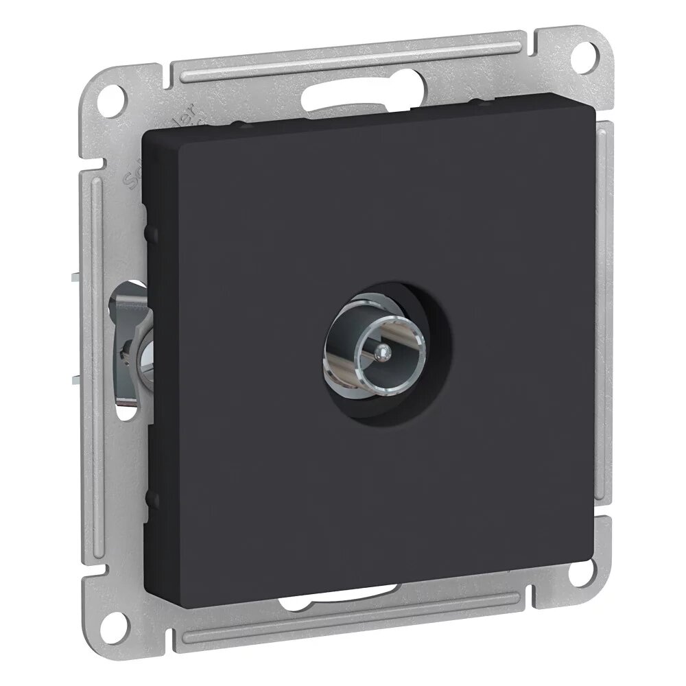 Розетка TV оконечная 1DB Systeme Electric AtlasDesign, механизм, Карбон