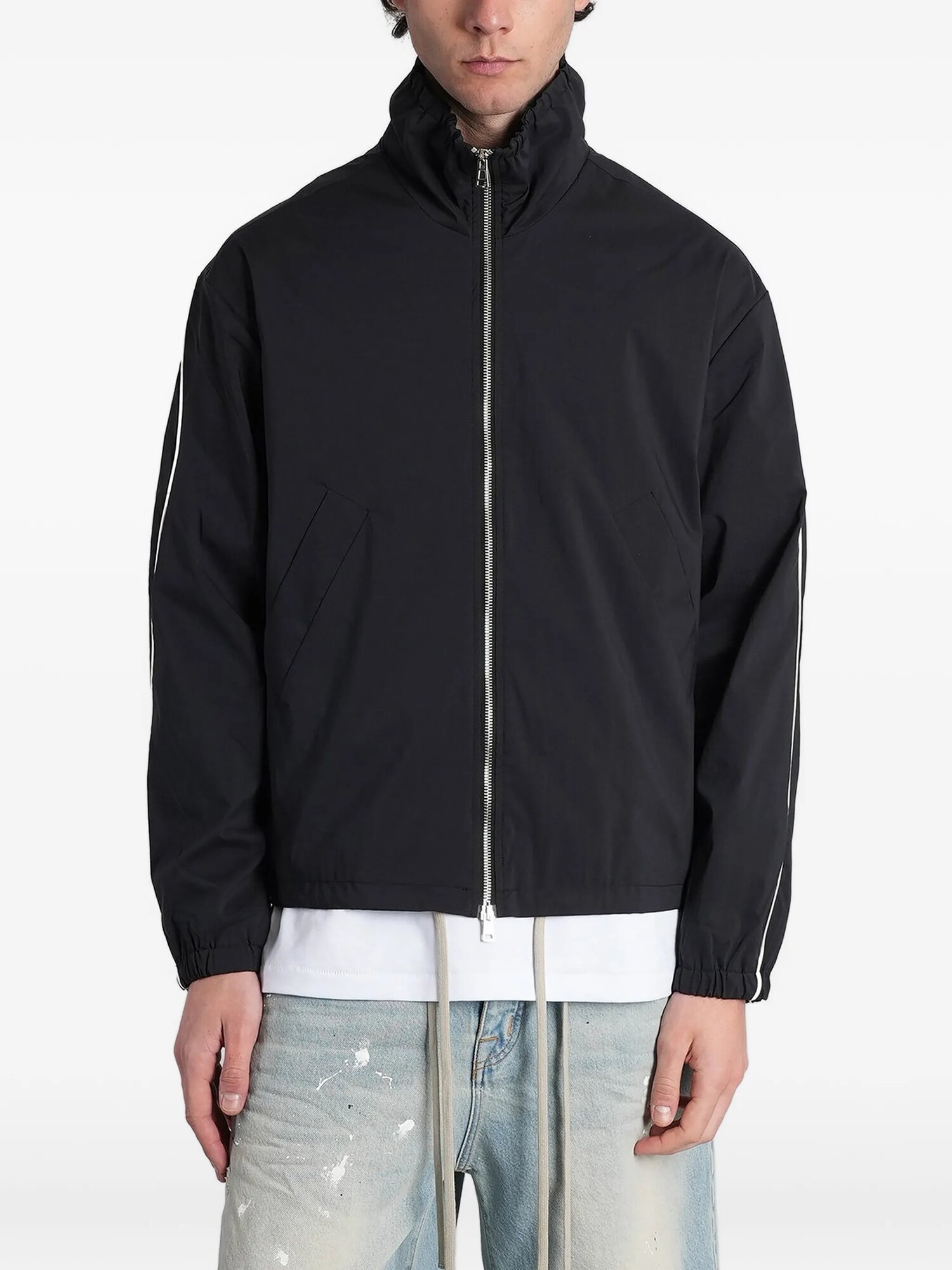 Куртка Piped-trim high-neck jacket