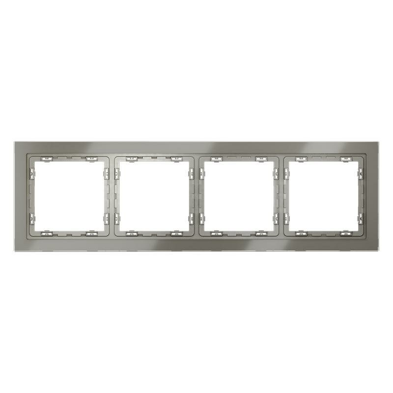 Рамка 4-м S70 стеклян. шелк Voltum VLS110404
