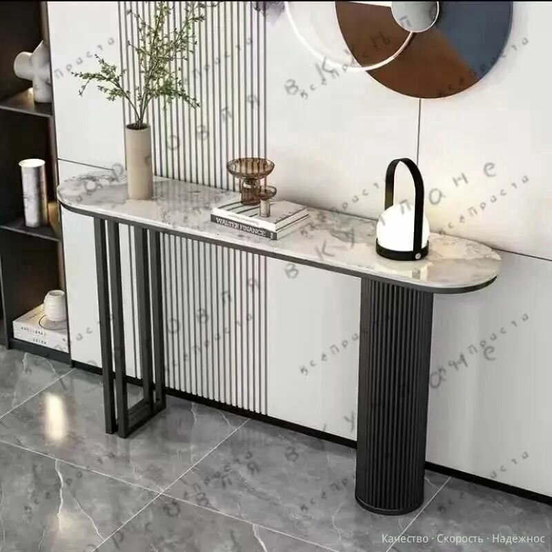 Консольный стол 120×30×80 см металлический — узкая консоль для коридора и прихожей, минимализм и скандинавский