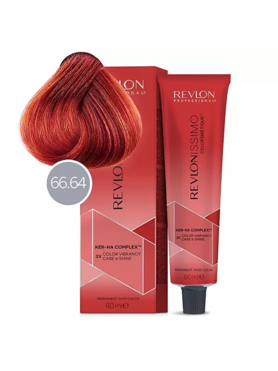 Краска для волос Revlon Professional Revlonissimo Colorsmetique Care & Shine с гиалуроновой кислотой перманентная, 66.64