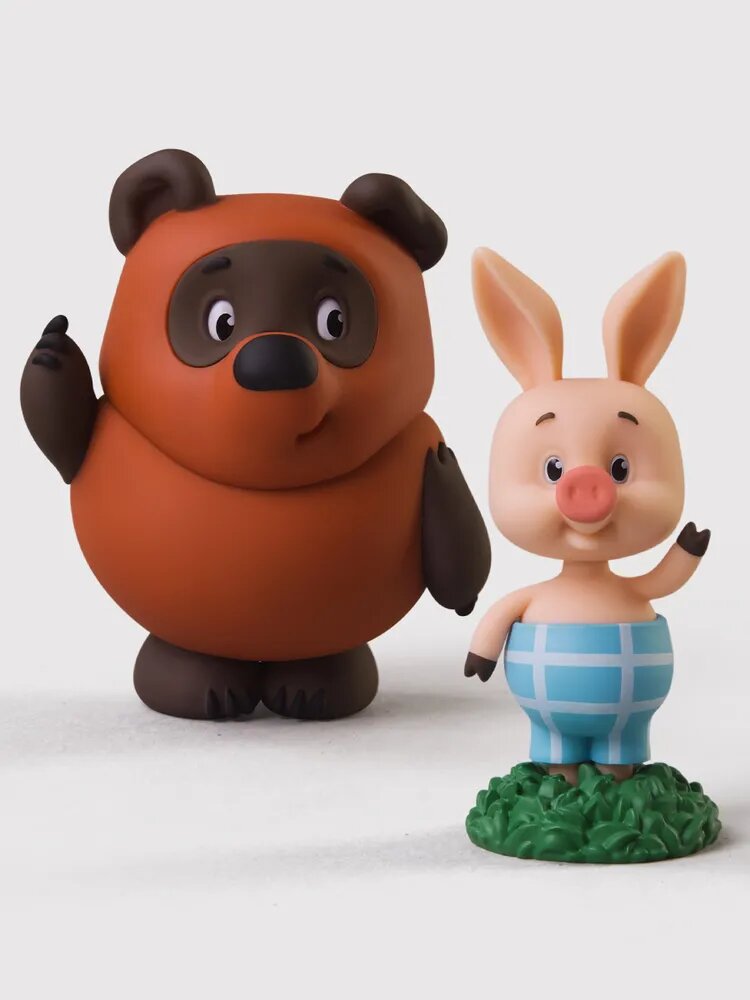 Коллекционные фигурки ProstoToys, Набор игрушек Союзмультфильм "Винни пух и Пятачок" 2 шт