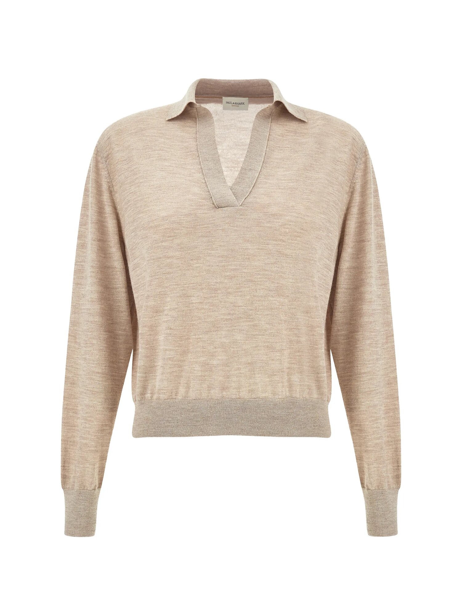 Топ V-neck knitted cashmere polo top