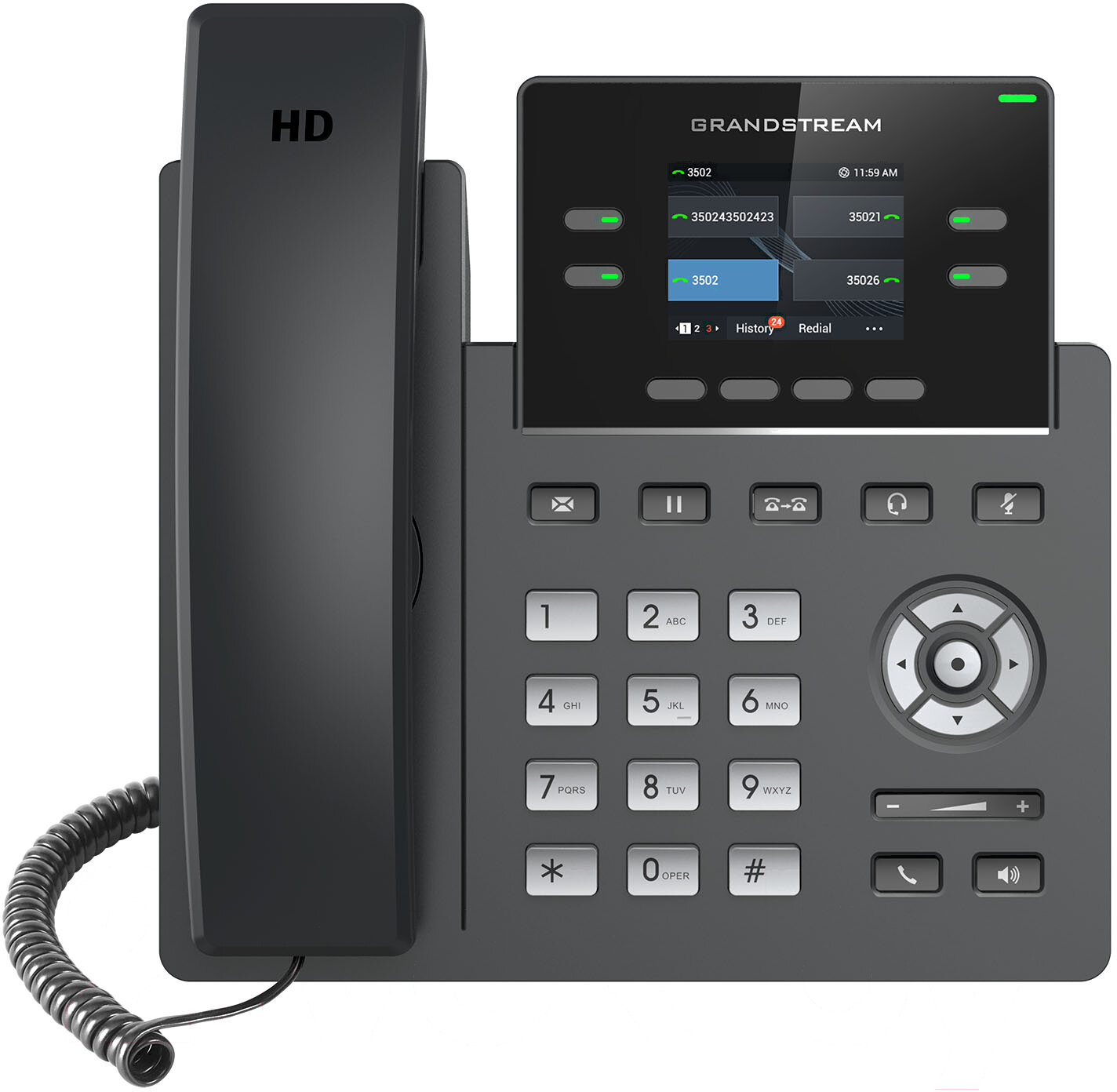 Телефон стационарный Grandstream IP GRP-2612P черный