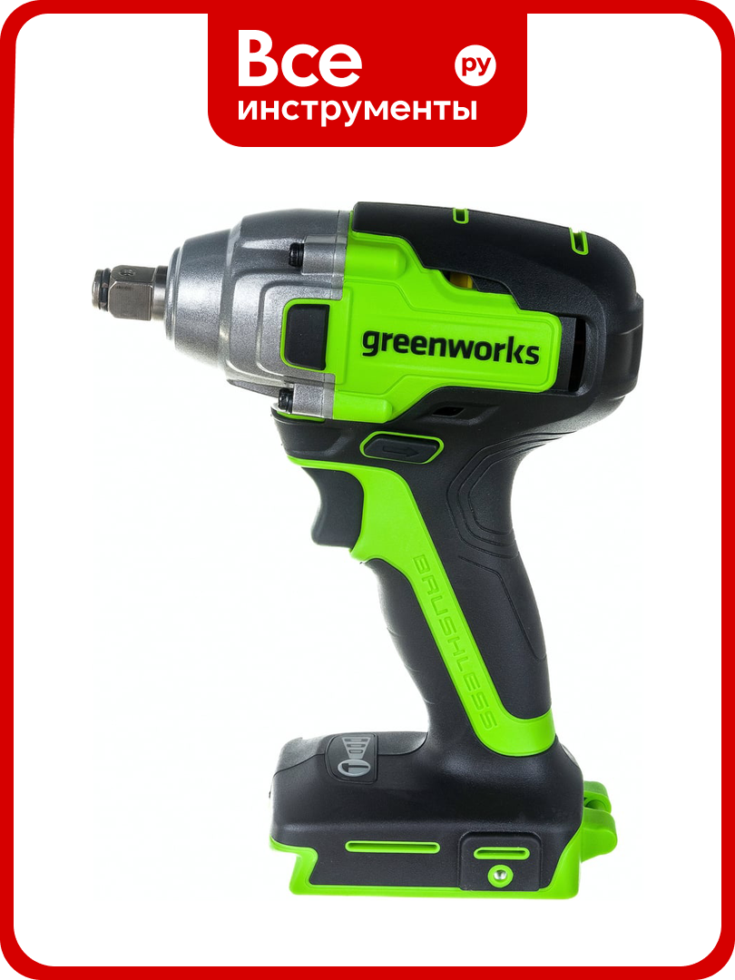Ударный аккумуляторный гайковерт Greenworks GD24IW400 3802907