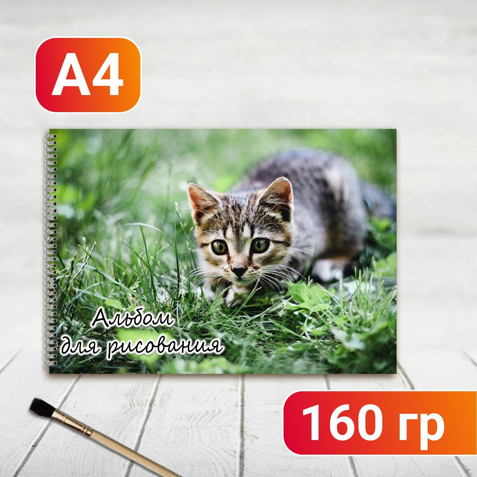 Альбом для рисования Котик
