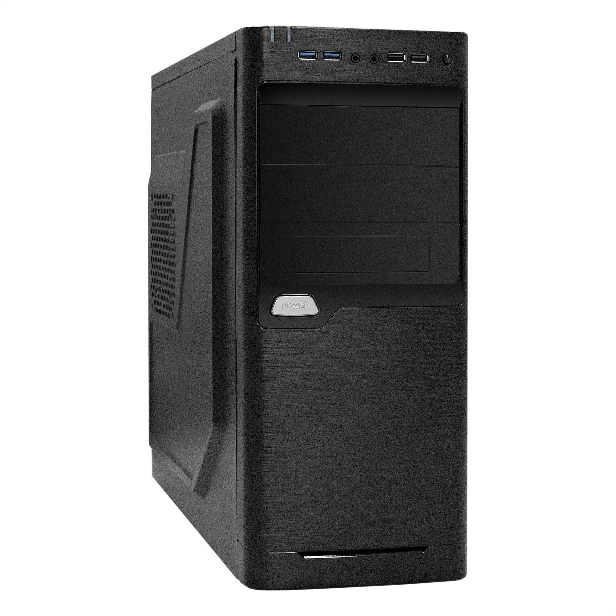 Корпус Miditower ExeGate XP-330U-UNS400 (ATX, БП UNS400 с вент. 12см, 2*USB+2*USB3.0, аудио, черный)