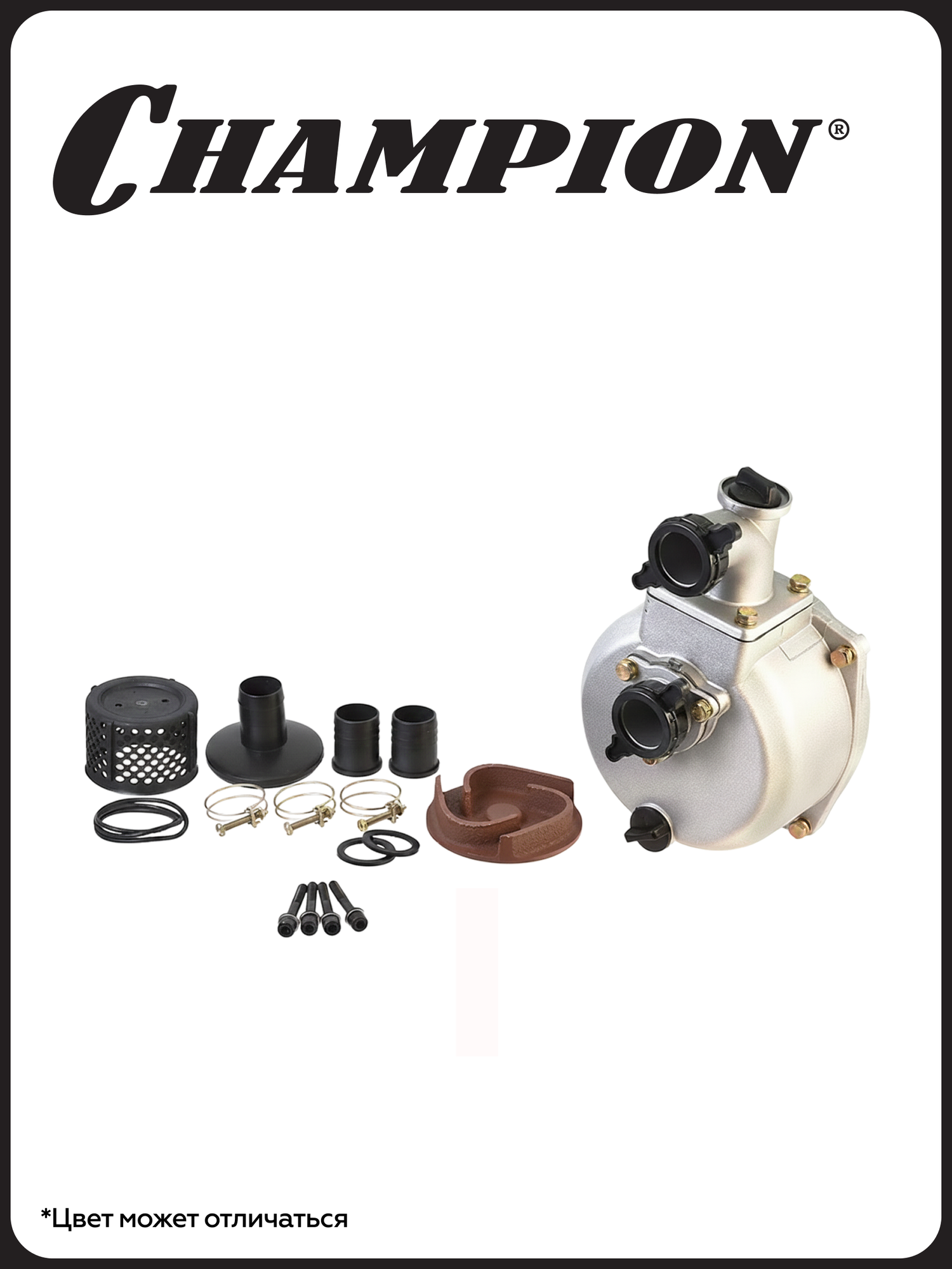 Корпус помпы в сборе для бензиновой мотопомпы CHAMPION GP40, силумин
