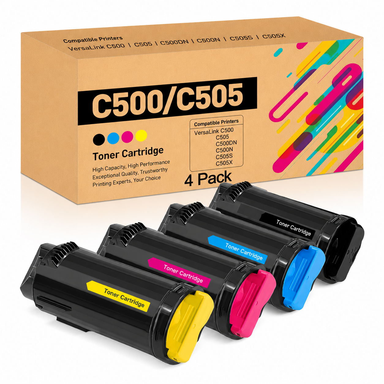 Тонер-картриджи C500 (108R01484/108R01481/108R01482/108R01483) для Xerox VersaLink C500/C505/C500DN/C500N/C505S/C505X