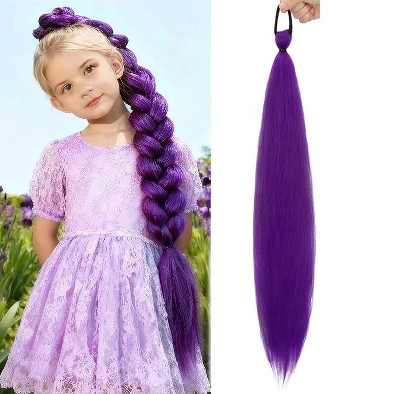 Синтетические косы-шиньоны Ru Mi фиолетовые 24 дюйма Purple