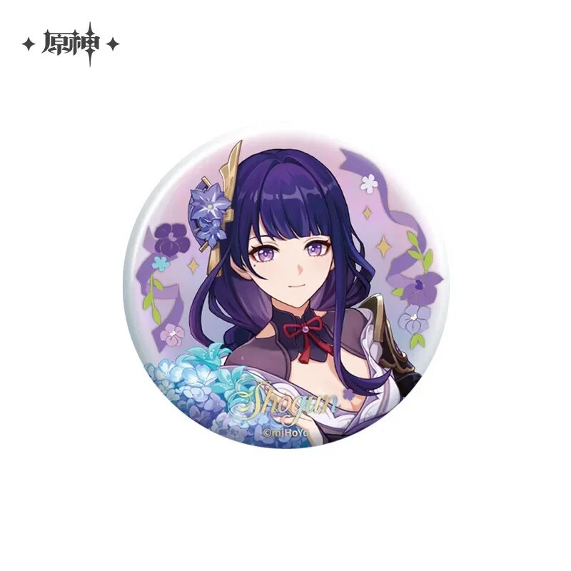 Акриловый значок-подставка Genshin Impact Venti Zhongli Furina miHoYo Фиолетовый, 5rd Badge Shogun-1