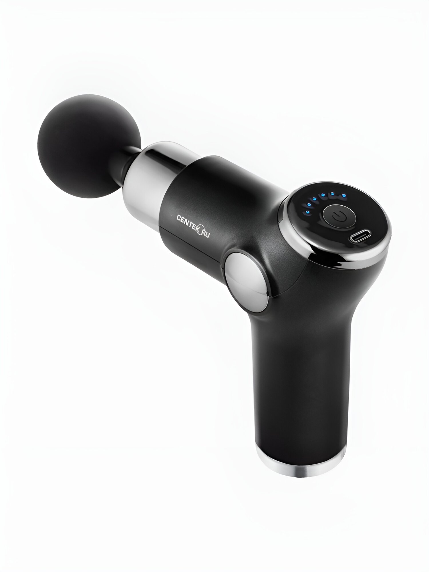 Массажер Centek CT-2601, вибрационный, с 6 режимами, 4 насадки