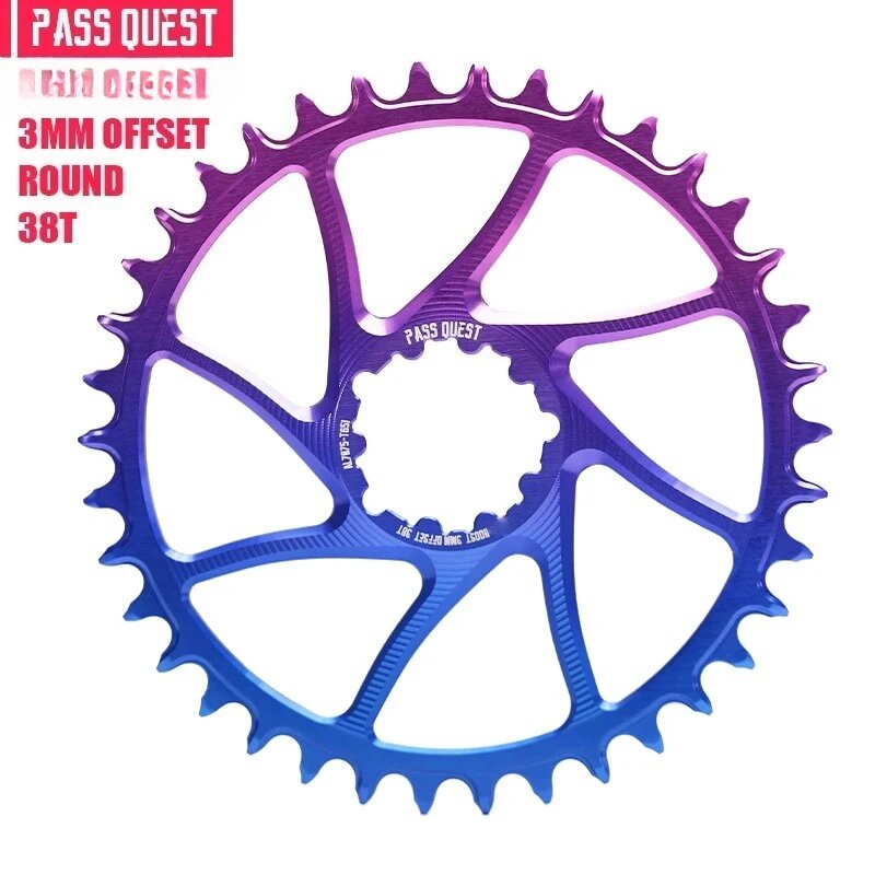 Передняя звезда для SRAM XX1 XX SL NX X01 32 зуба PASS QUEST Фиолетовый, Round 38T