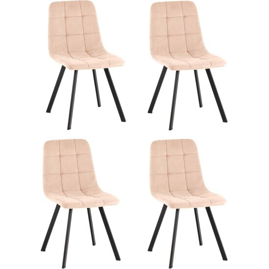 Комплект обеденных стульев Stool Group Одди Original Square велюр бежевый (4 шт/уп)