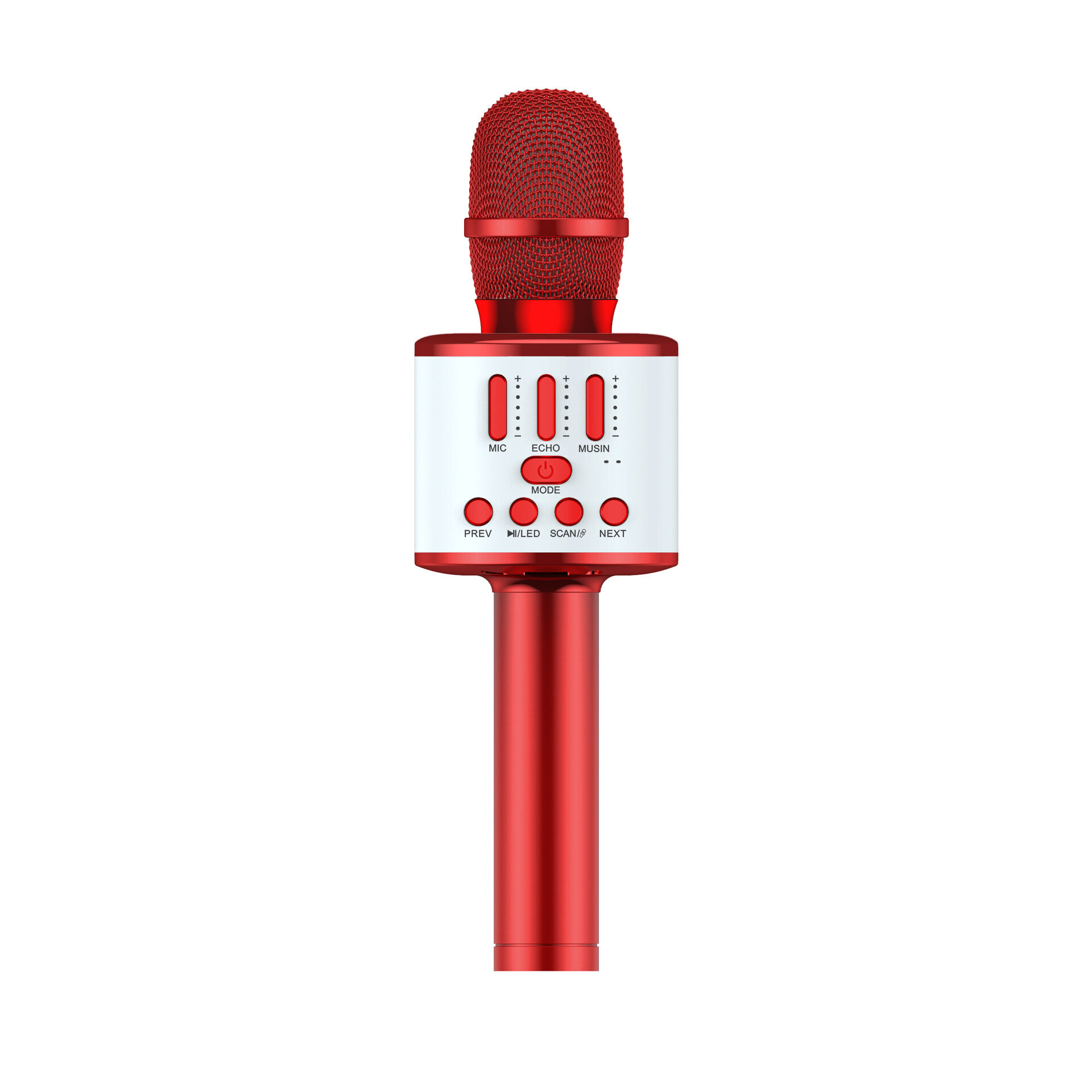 A68 беспроводная Bluetooth караоке-микрофон с LED-дисплеем, портативный ручной микрофон, красный цвет для выступлений и