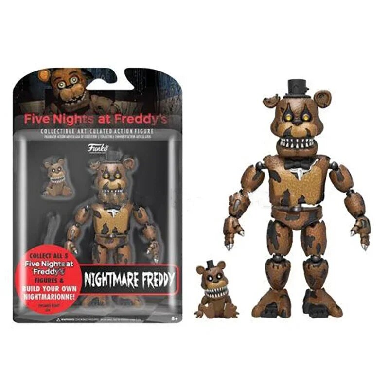 Funko POP! FNAF Фигурки 14 см: Солнце и Луна, Джокер, Фредди, Коричневый, Nightmare Freddy14cm